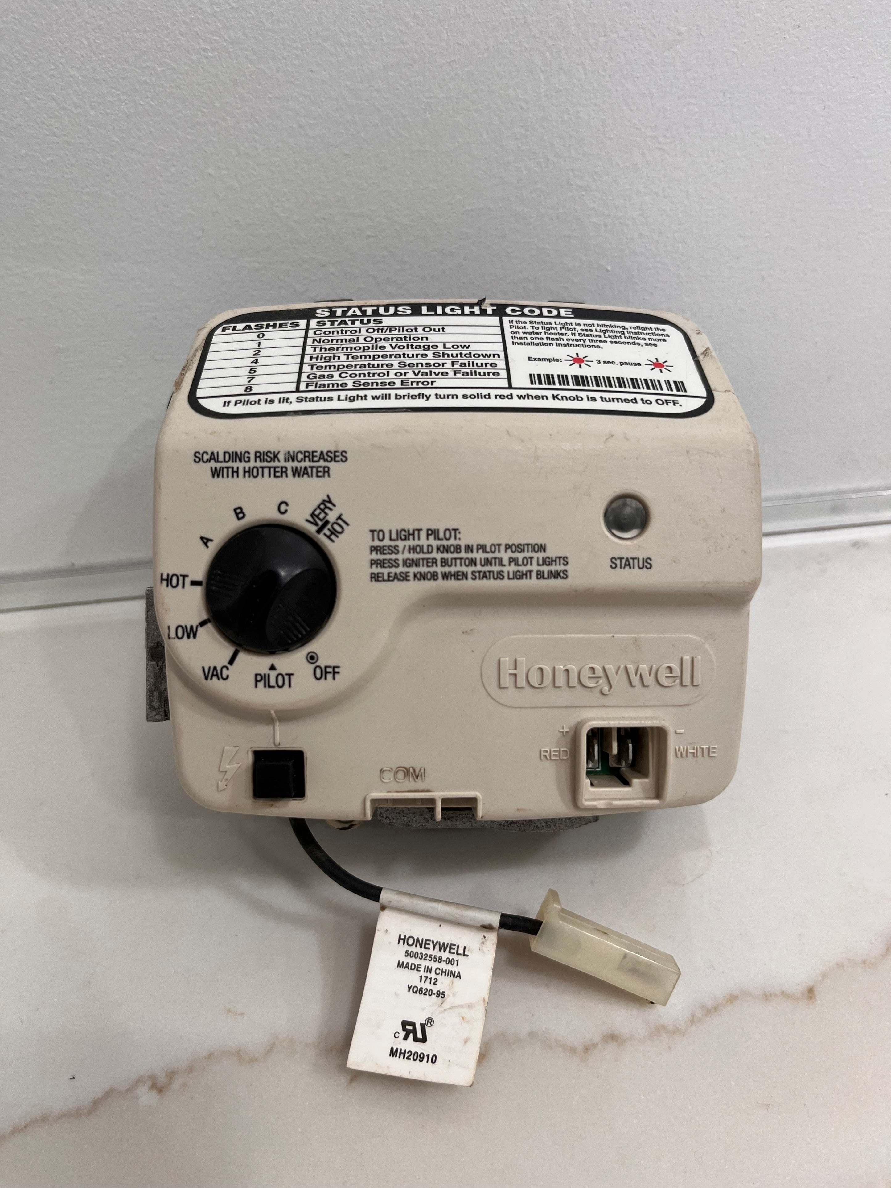 Honeywell WV8840B1109 Water Heater Gas Valve – Hot Water Heater Supply
